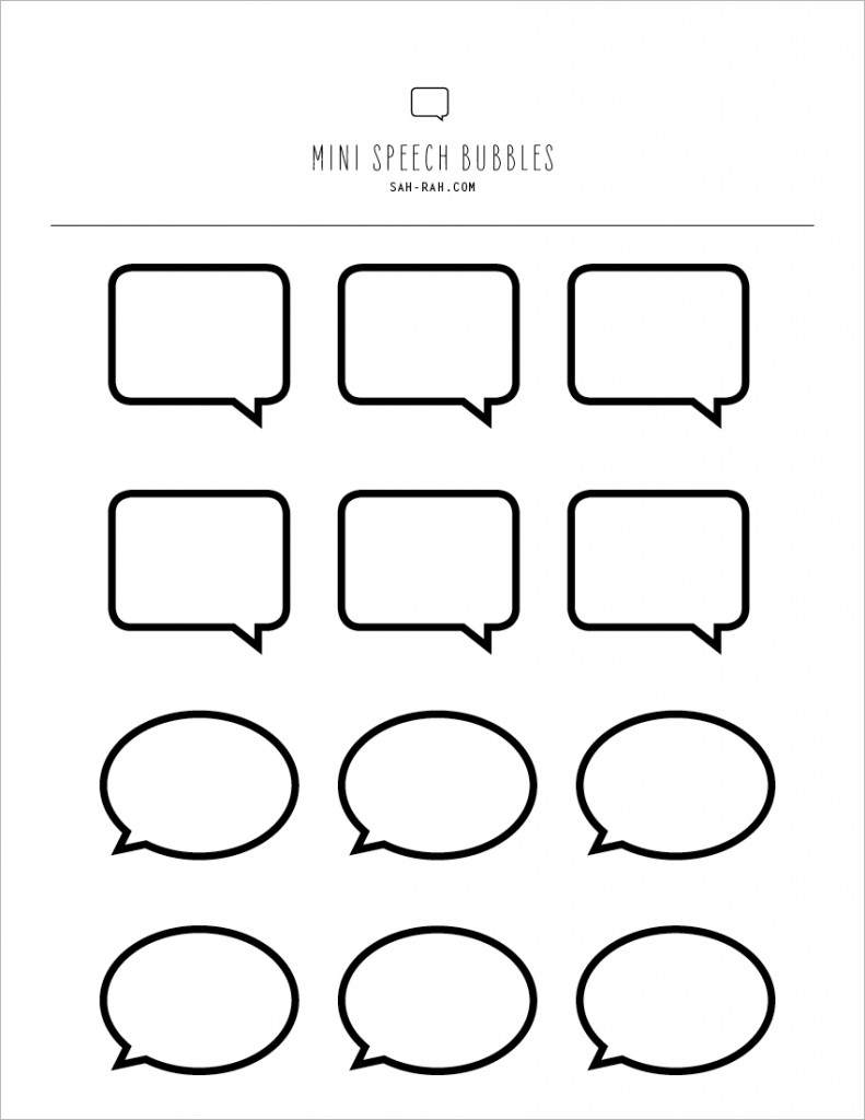 Speech Bubbles Template Printable Free Printable Template Speech Bubbles Template Printable Free Printable Template