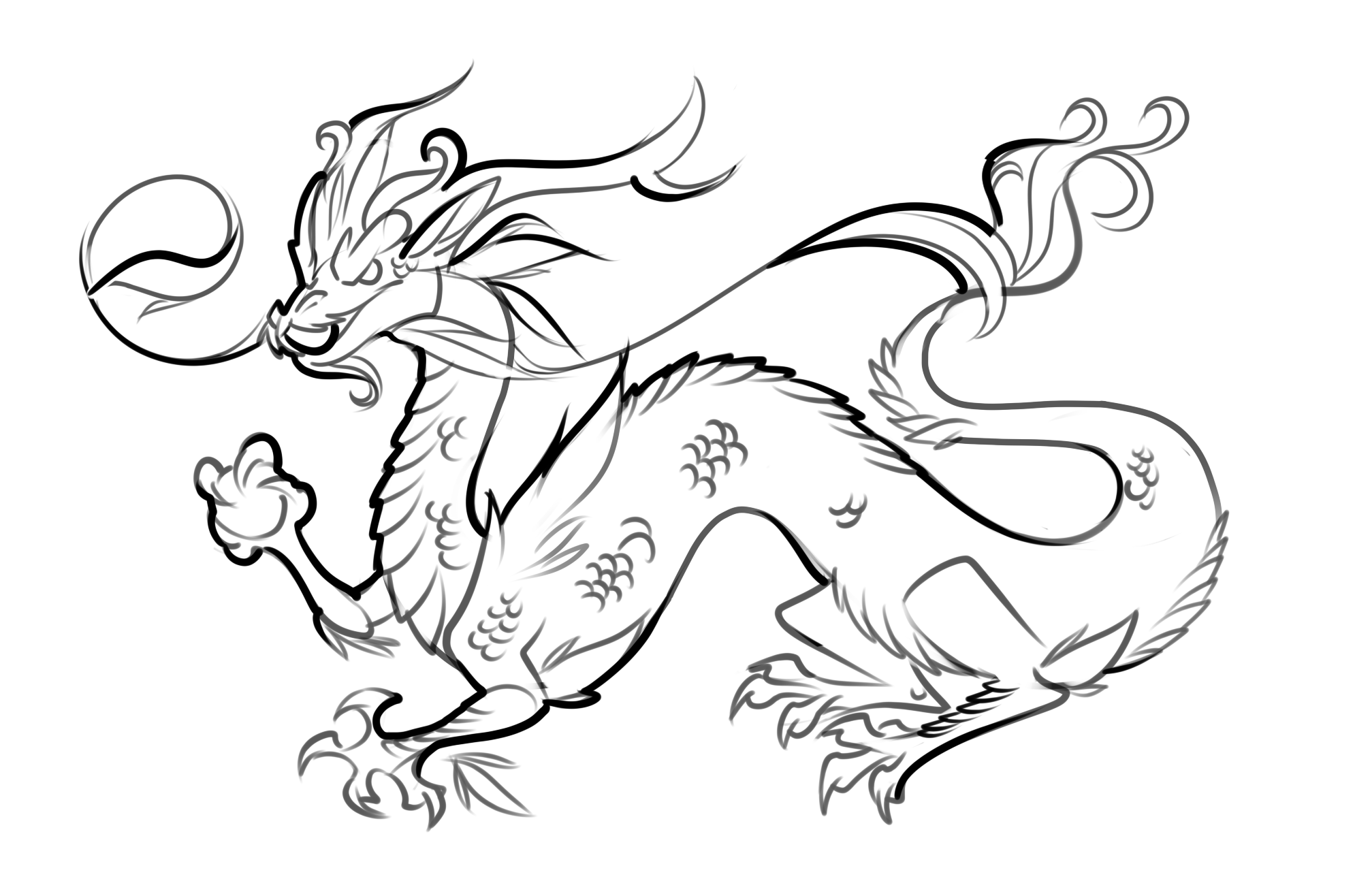 Chinese Dragon Line Art Clip Art Library Chinese Dragon Line Art Clip Art Library