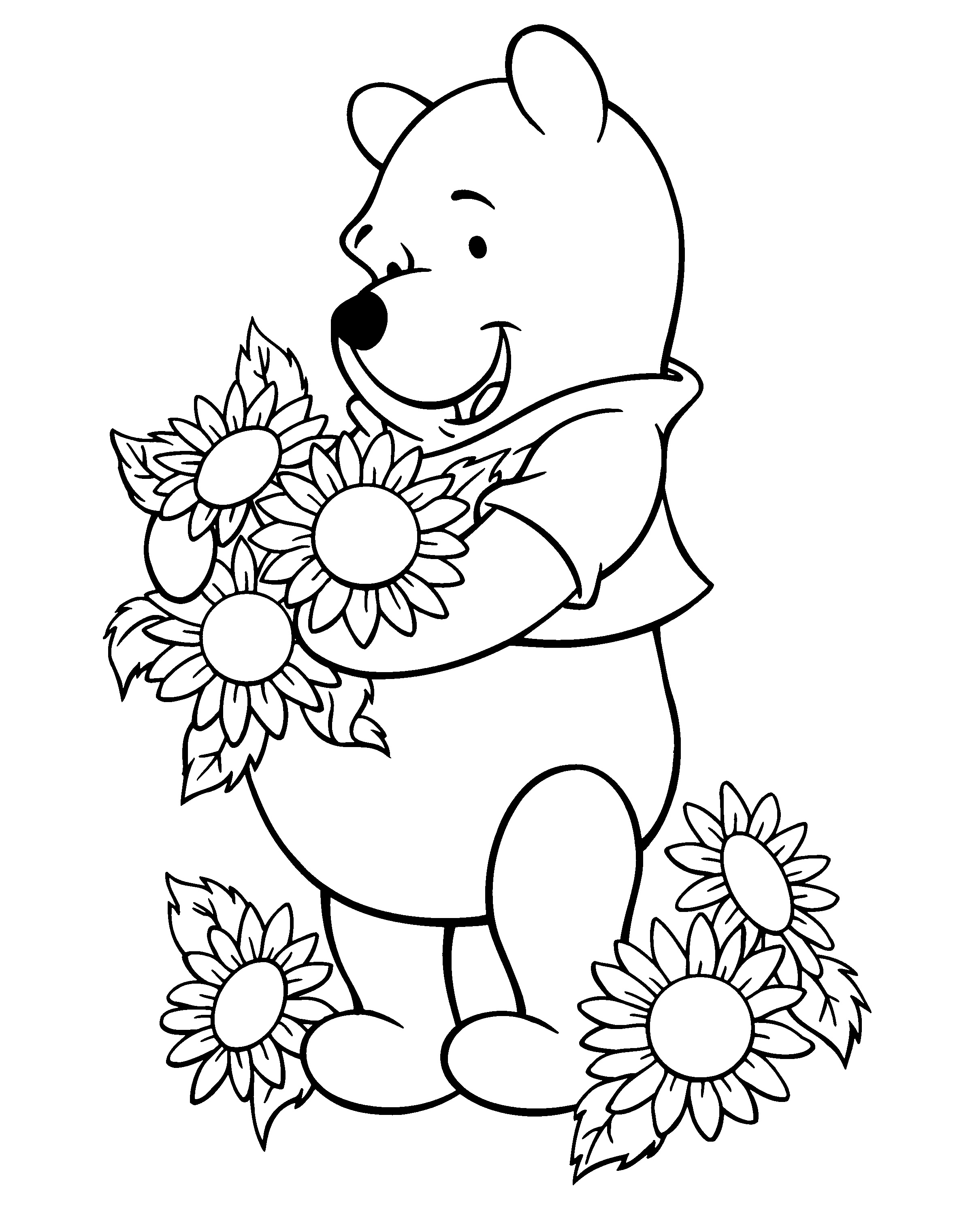 Printable Coloring Pages Sunflowers Clip Art Library
