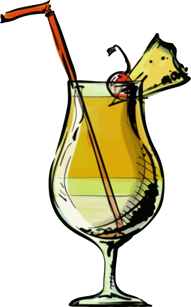 Tropical Drink Pina Colada Svg Dxf Vector Eps Clipart Cricut By