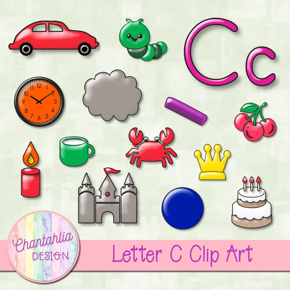 Premium Photo | Letter c alphabet characters for education - Clip Art ...