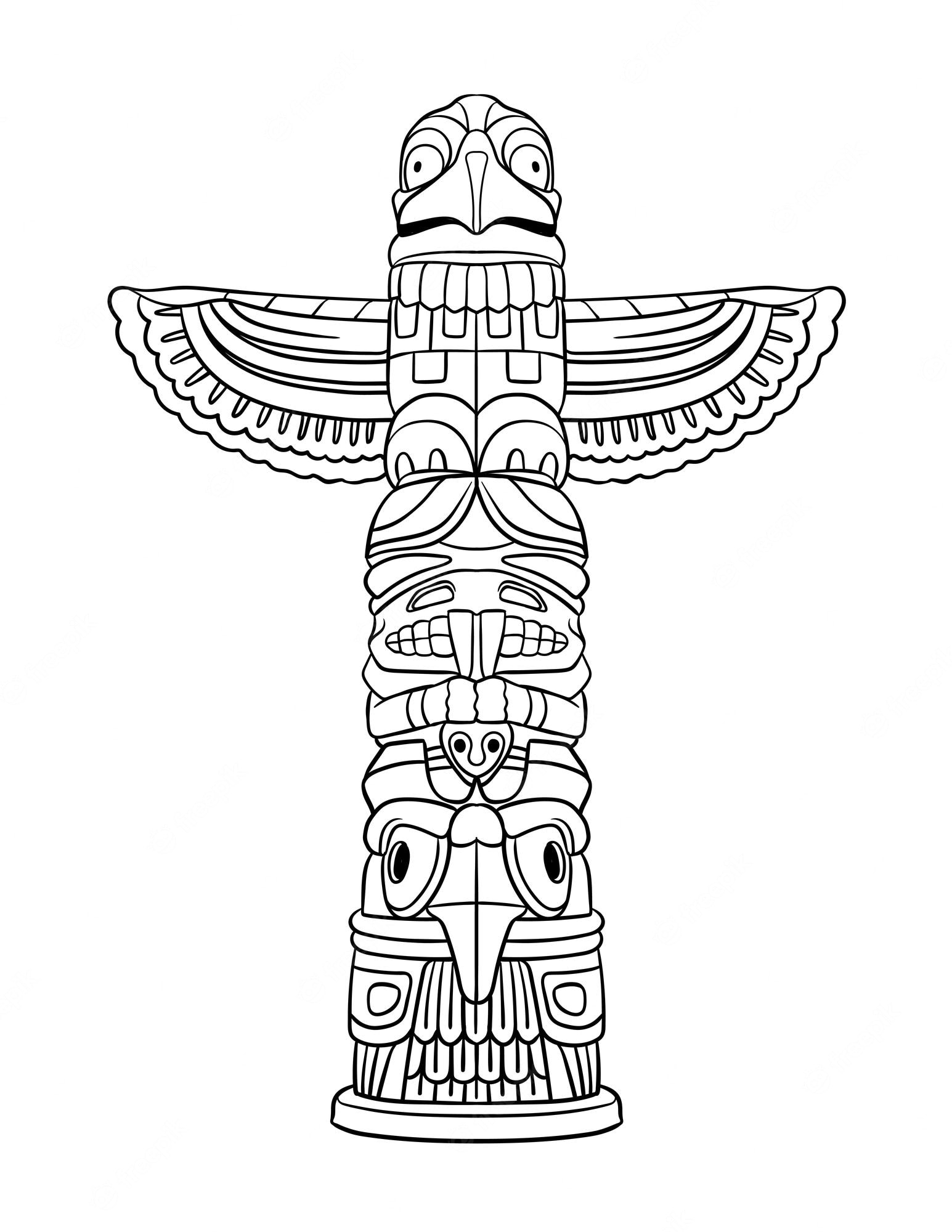 Canadian Wooden Totem Icon Vector Illustration Design Stock Vector Canadian Wooden Totem Icon Vector Illustration Design Stock Vector