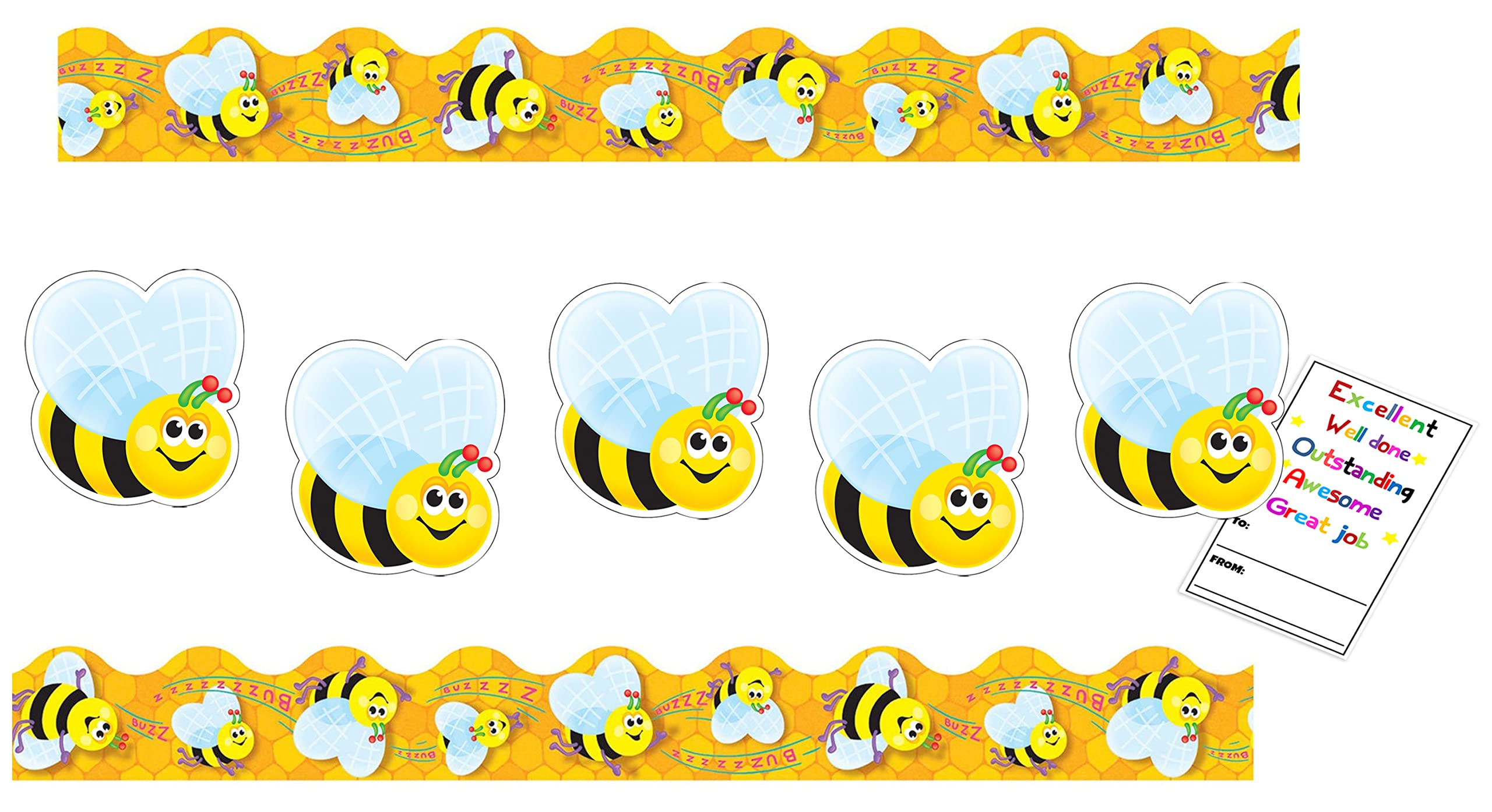 Bee Bulletin Board Set - Bumblebee Bulletin Board Border, Honey Bee ...