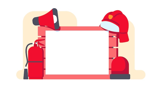 Premium Vector | Firefighter Board Blaze Extinguish Presentation ...