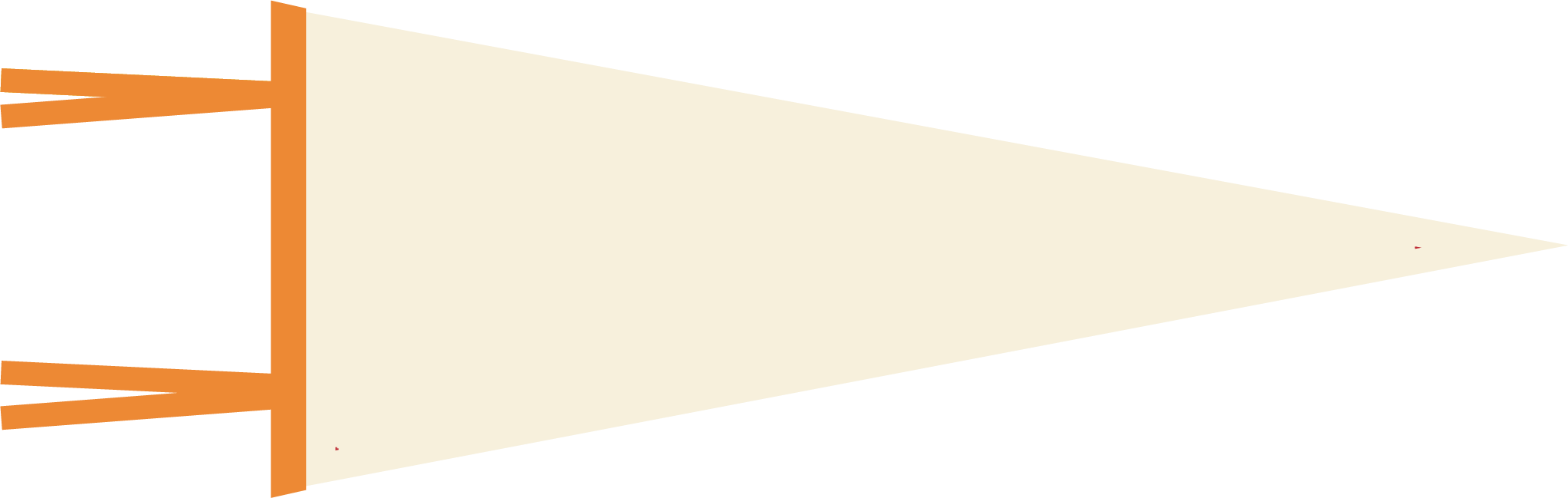Cream / Orange Blank Pennant Flag – Libertypennants – Free Clipart ...