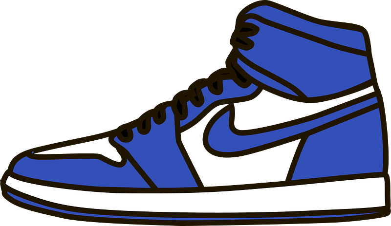 High Top Clipart Shoe Clipart Sneaker Clipart High Top Graphics