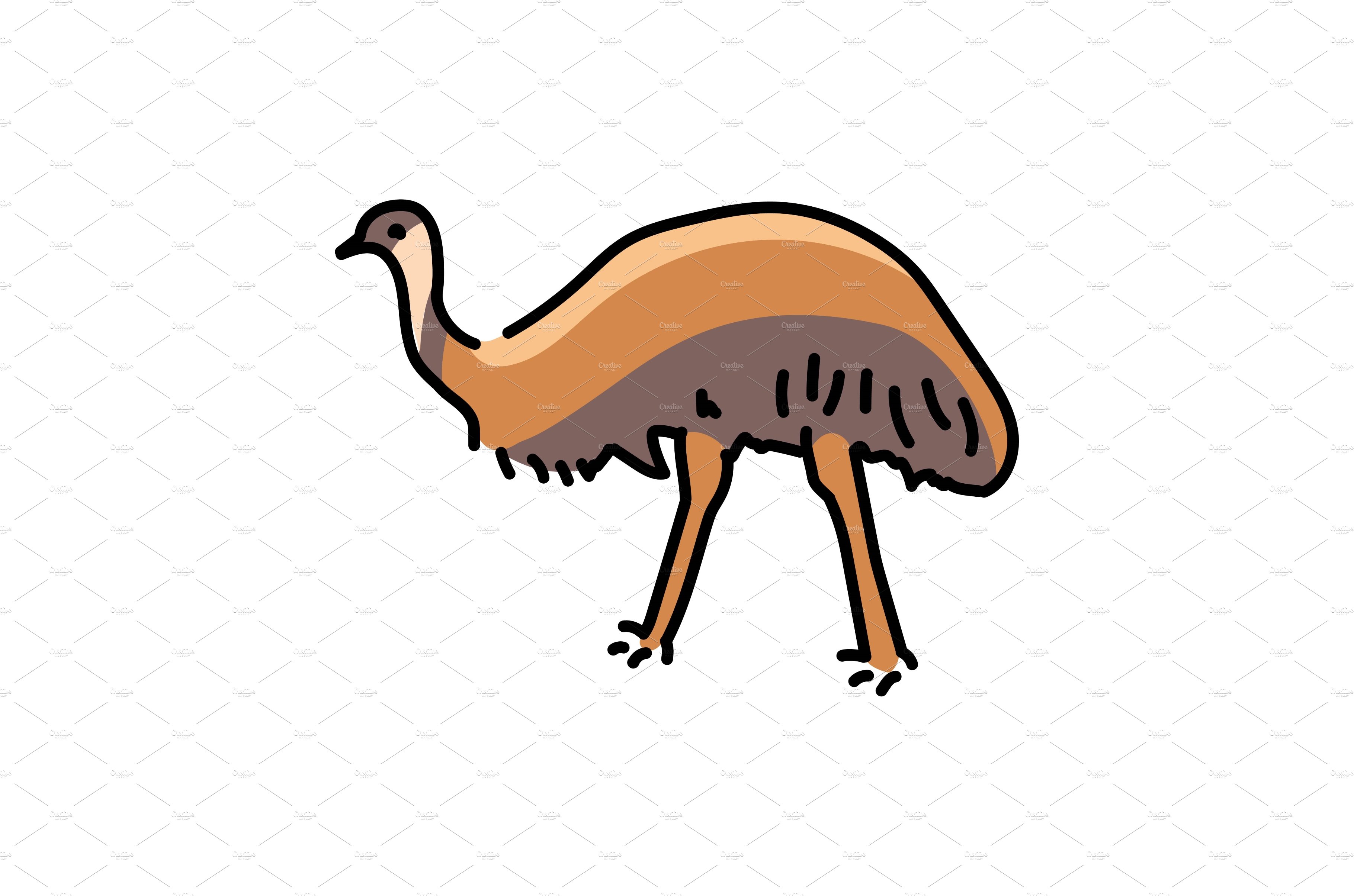 Emu Clipart 7cm This Clipart Style Image Has Been Created Flickr Clip Art Library