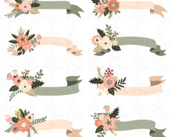Floral Wedding Banner Clipart – Free Clipart #2585038 | Clipart Library